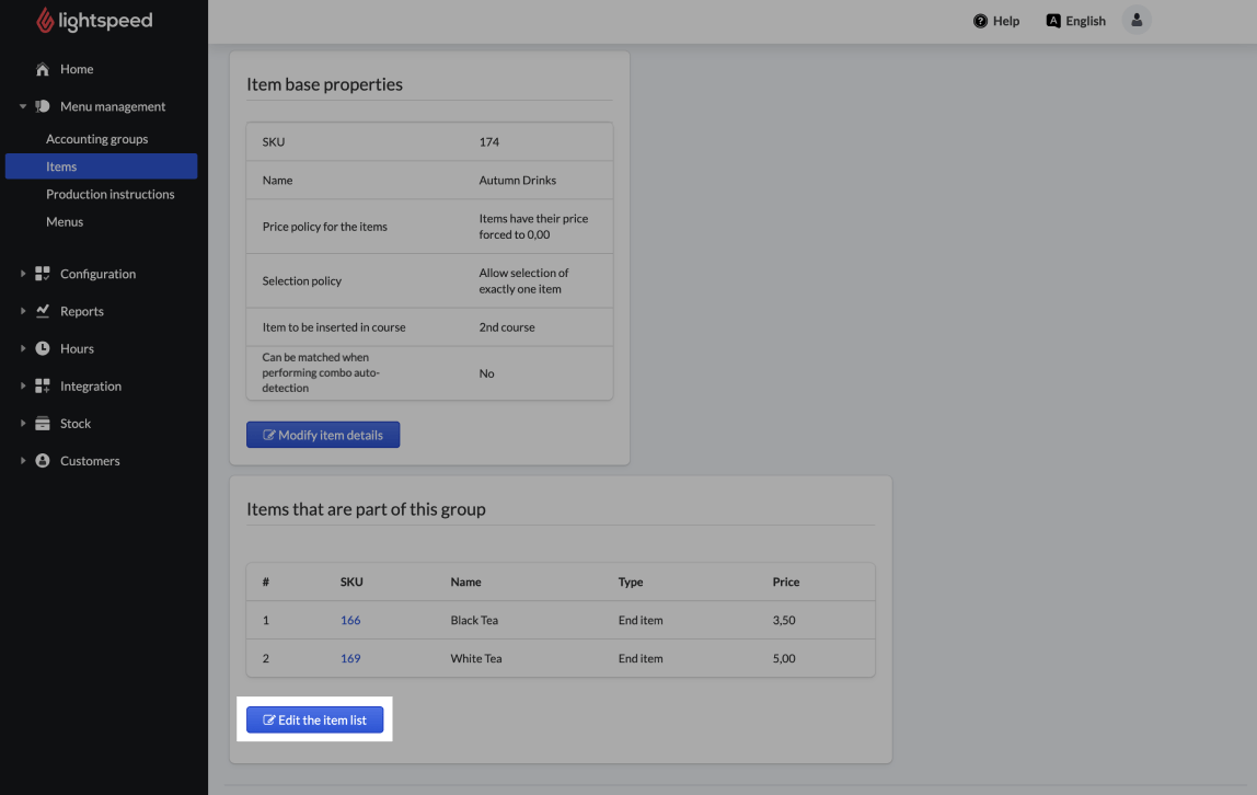 Creating combos – Lightspeed Restaurant (K-Series)