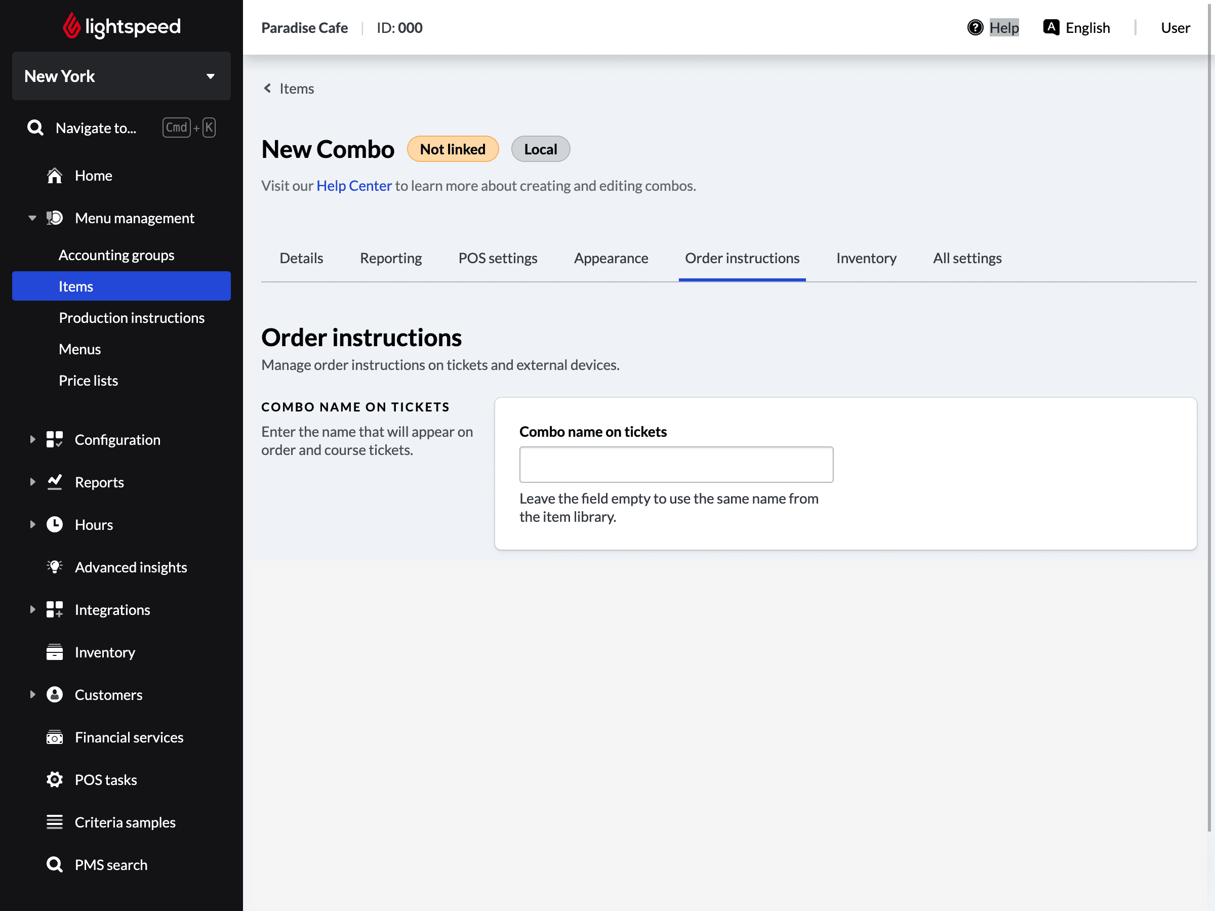 Creating combos – Lightspeed Restaurant (K-Series)
