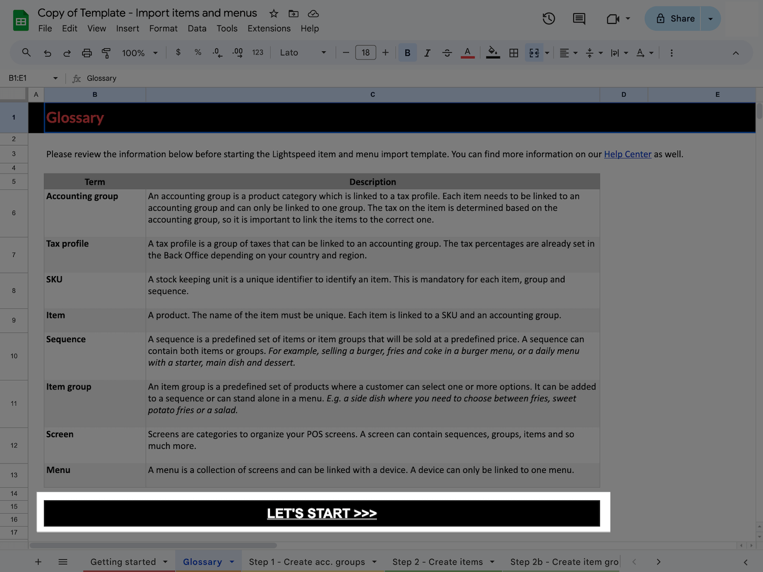 Importing and exporting items in bulk – Lightspeed Restaurant (K-Series)
