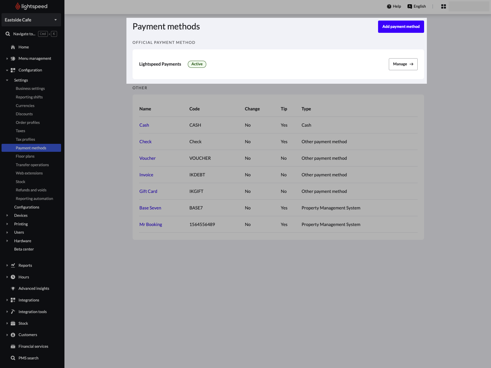 Configuring Lightspeed Payments – Lightspeed Restaurant (K-Series)